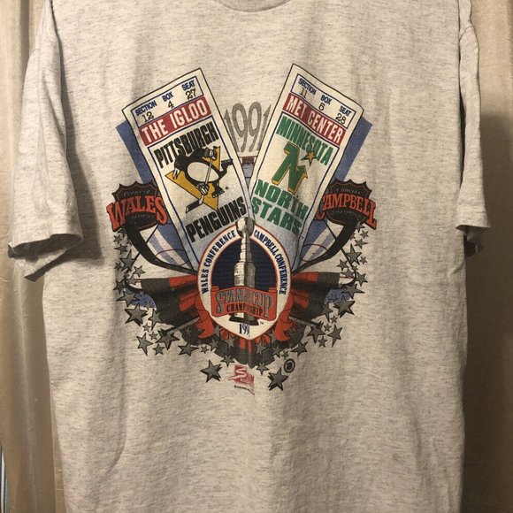 Tops | 1991 Stanley Cup Championship Penguins Vs North Stars Vintage ...